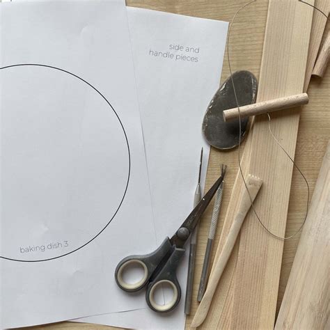 Circle Baking Dish Template Ceramics Tools Slab Building Oven Dish Easy Diy Ceramic Dish Pottery