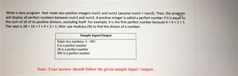 Solved Write A Java Program That Reads Two Positive Integers