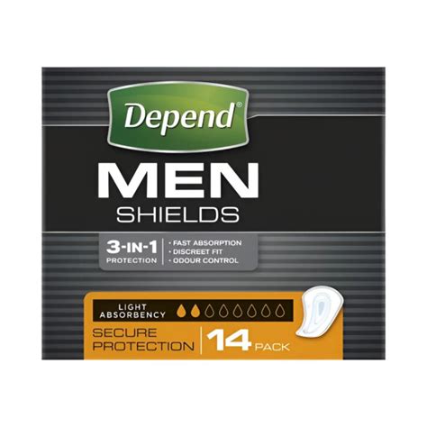 Depend Shields For Men 50ml 14pk Alpha Medical Solutions