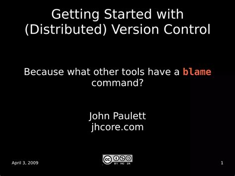 getting started with distributed version control ppt