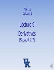 Understanding Calculus I Derivatives Tangent Lines Course Hero