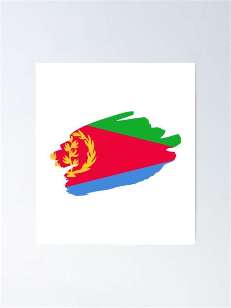 flag of eritrea eritrean flag poster for sale by iloveflags redbubble