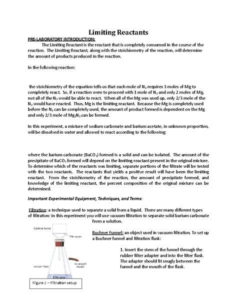 Limiting And Excess Reactants Lab Report At Gary Delariva Blog