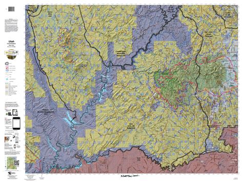 San Juan Elk Ridge Utah Mule Deer Hunting Unit Map With Land Ownership