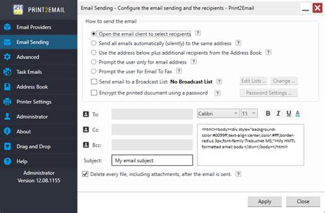 Html Or Plain Text Email Sending