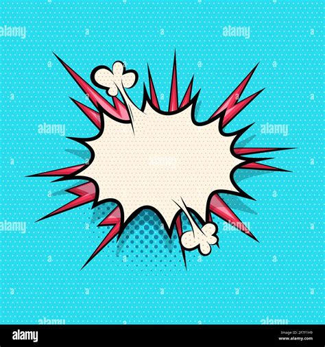 Comics Speech Bubble For Text Pop Art Design Colored Empty Dialog