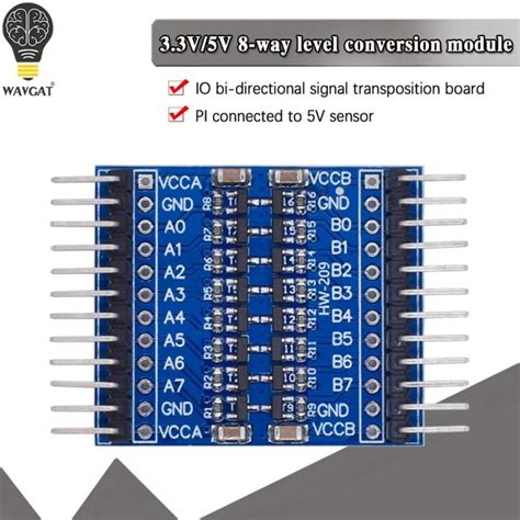 8 Channel Level Conversion Module Two Way Conversion Between 3 3V And 5V IO Access 5V Sensor For