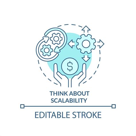 Think About Scalability Turquoise Concept Icon Development Strategy