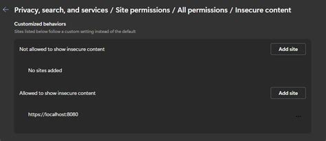 Microsoft Edge Allow Insecure Localhost Flag Removed In Version 88070550 Stack Overflow