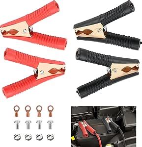 4 Pcs 100a Jump Leads Crocodile Clips Jump Lead Clamps Heavy Duty