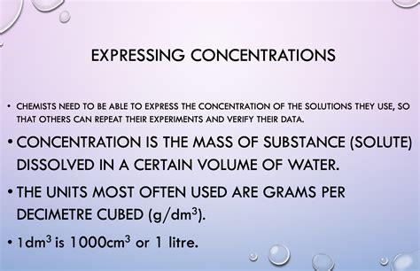 4 6 Expressing Concentrations Teaching Resources