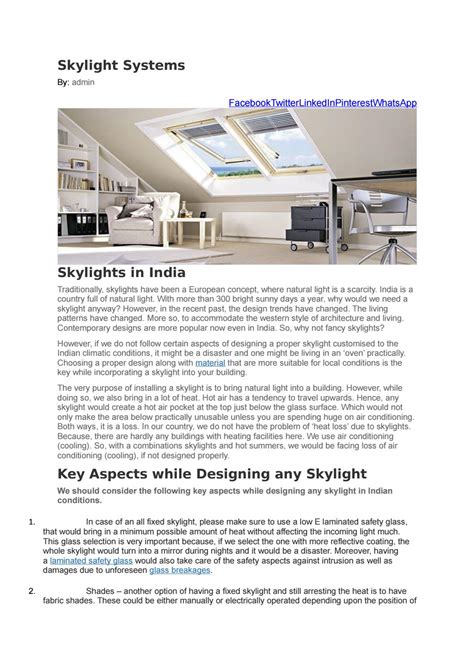 Skylight Design Principles By Manan Sethi Issuu