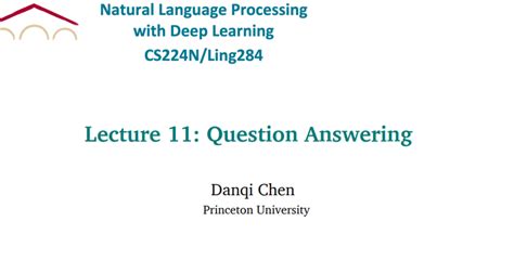 Cs224n（2021）笔记——lecture 11 Qa 知乎