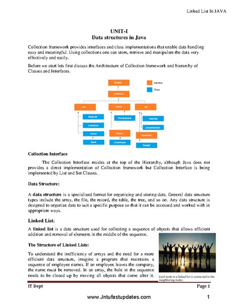 r16 bda unit 1 it dept page 1 unit i data structures in java collection framework provides