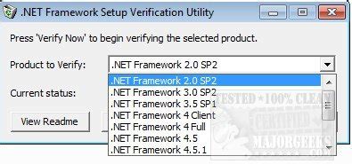 Download NET Framework Setup Verification Utility MajorGeeks
