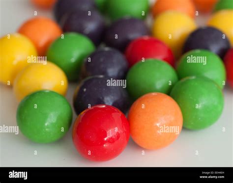 A Closeup Of Everlasting Gobstopper Hard Candy Manufactured By The