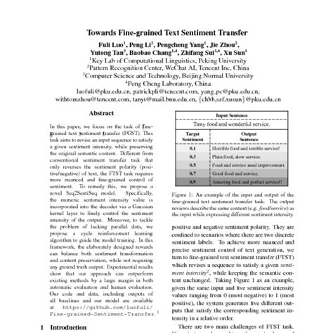 Towards Fine Grained Text Sentiment Transfer Acl Anthology