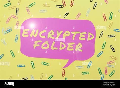 Conceptual Display Encrypted Folderprotect Confidential Data From