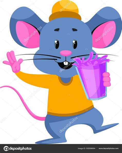 우유에 일러스트 벡터를 마우스 스톡 벡터 ©panthermediaseller 505596904