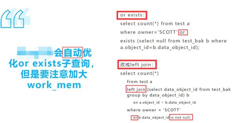 96 Or Exists写法分析与优化方法 墨天轮