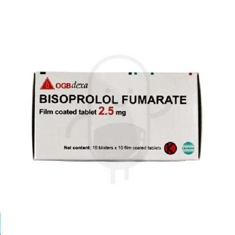 Jual Bisoprolol Fumarate Ogb Dexa Medica 25 Mg Box 100 Tablet Di