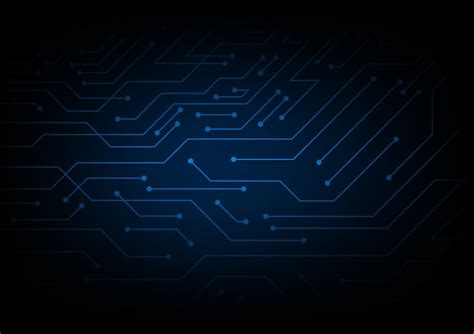 Premium Vector Abstract Circuit Lines On Dark Background