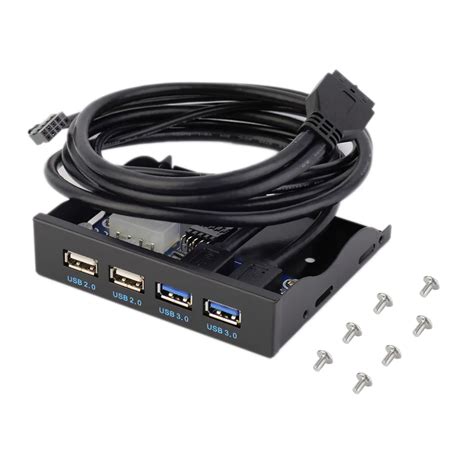 New 2 Port USB 3 0 2 Port USB 2 0 HUB Expansion 3 5 Floppy Bay Front Panel Wholesale In USB