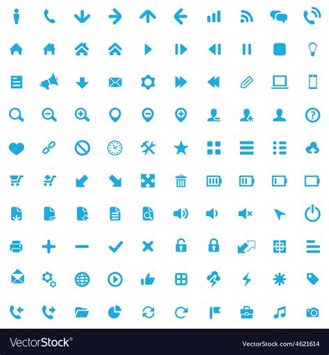 Ui Outline For Web And Mobile Icons Royalty Free Vector