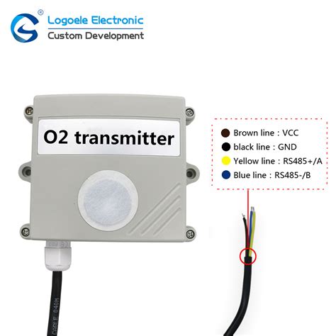 Modbus 485 Output 24v Gas Concentration Detector Sensor O2 Industry