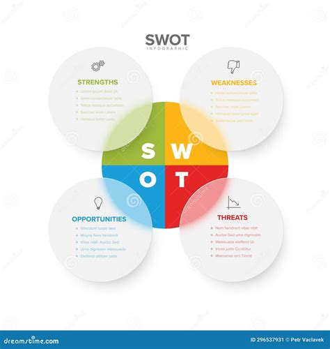 Vector Swot Analysis Square Puzzle Infographic Cycle Diagram 100712658