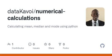 GitHub DataKavoi Numerical Calculations Calculating Mean Median And Mode Using Python