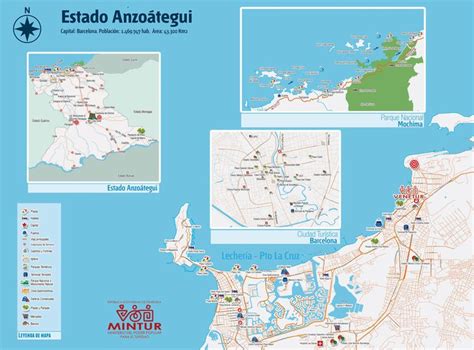 Mapa De Anzoátegui Venezuela