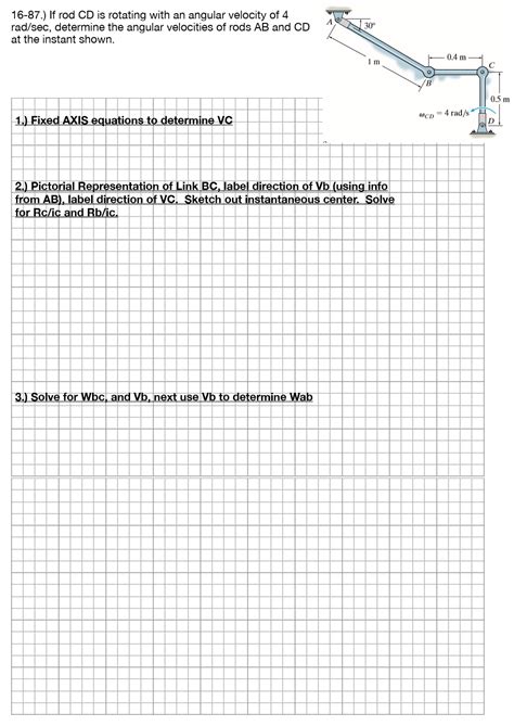 solved 16 87 if rod cd is rotating with an angular