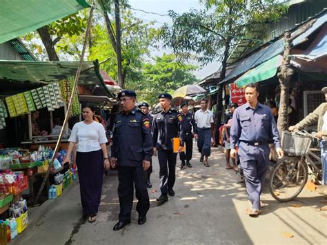 ဒဂုံမြို့သစ် မြောက်ပိုင်း မြို့နယ်၌ မီးဘေးအန္တရာယ်ကြိုတင်ကာကွယ်ရေး ဒဂုံရွှေပြည်ဈေးနှင့် မဟာမ