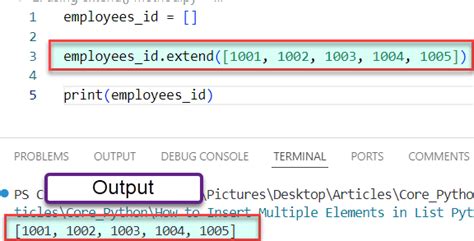 Insert Multiple Elements Into A List In Python