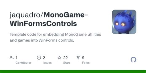 GitHub Jaquadro MonoGame WinFormsControls Template Code For Embedding MonoGame Utilities And