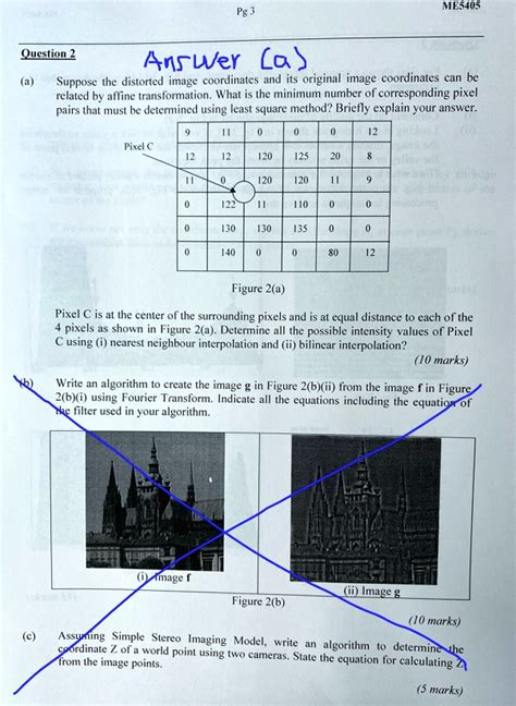 Solved Mes40s Question 2 Answer Log Suppose The Distorted Image