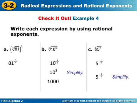 3 2 Radical Expressions And Rational Exponents Ppt