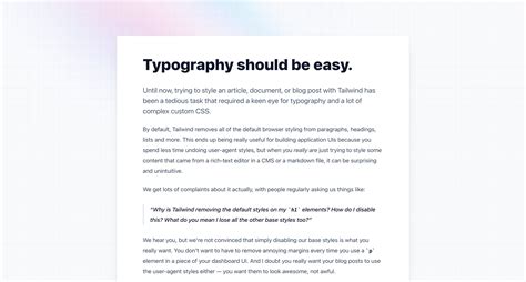 Tailwindcsstypography Tailwind Css