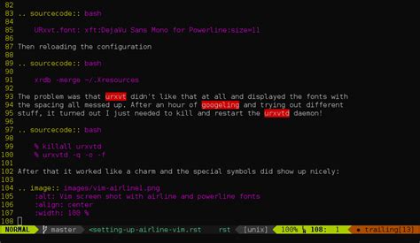 Setting Up Airline Vim