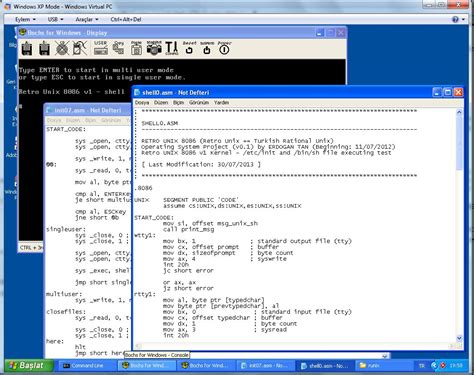 Retro Unix 8086 Screenshots