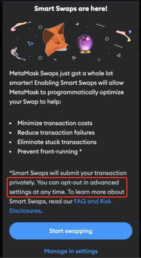 Incorrect Instructions In The Smart Swaps Pop Up · Issue 21866