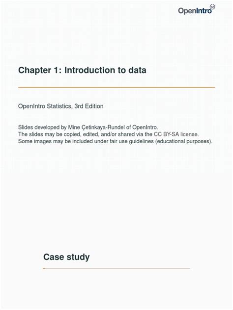 chapter 1 introduction to data openintro statistics 3rd edition