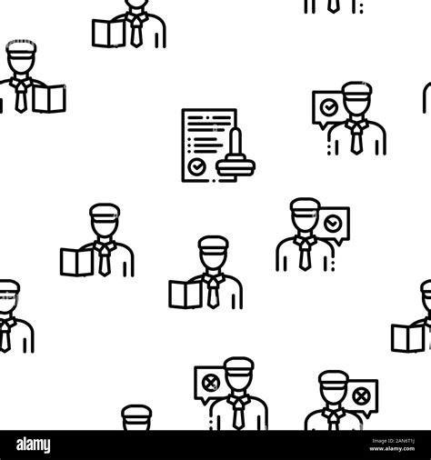 Passport Control Check Seamless Pattern Vector Stock Vector Image And Art