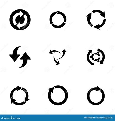 Vector Refresh Icon Vector Set Vector Shape Restart Button Sync Symbol Navigation Element