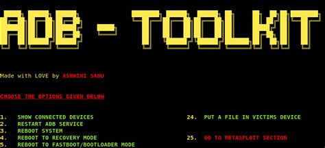 Adb Toolkit Tool For Testing Your Android Device And Hack Someone