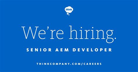 think company on linkedin hiring careers developer aem