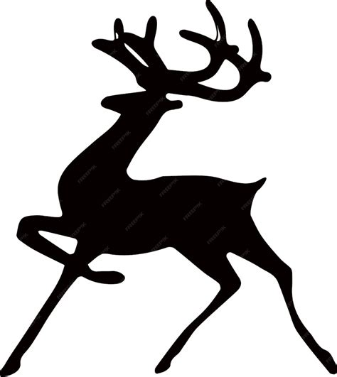 Illustration Vectorielle De Silhouette De Cerf Symbole De Noël Du