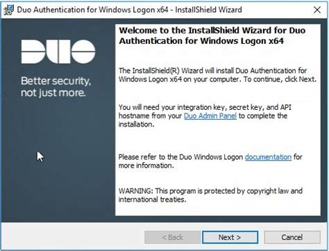 Duo 81 Installing Duo Windows Logon Installer Package On Vbr