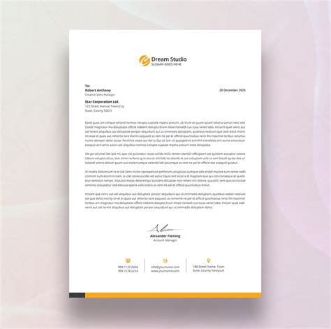 Editable Business Letterhead Template Canva Word Photoshop